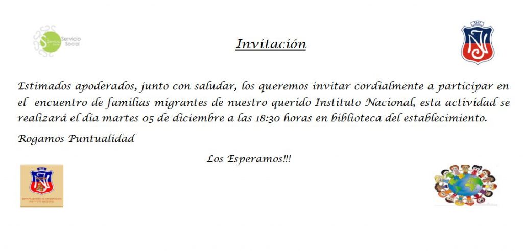 ENCUENTRO DE FAMILIAS MIGRANTES | Instituto Nacional
