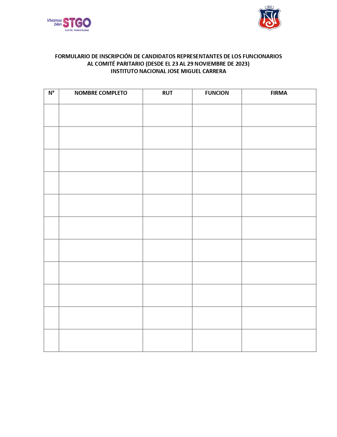 PROCESO DE ELECCIÓN DE COMITÉ PARITARIO IN | Instituto Nacional